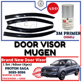 Proton Saga 2025 - 2026 MC3 Door Visor Mugen Style Acrylic Wind ...