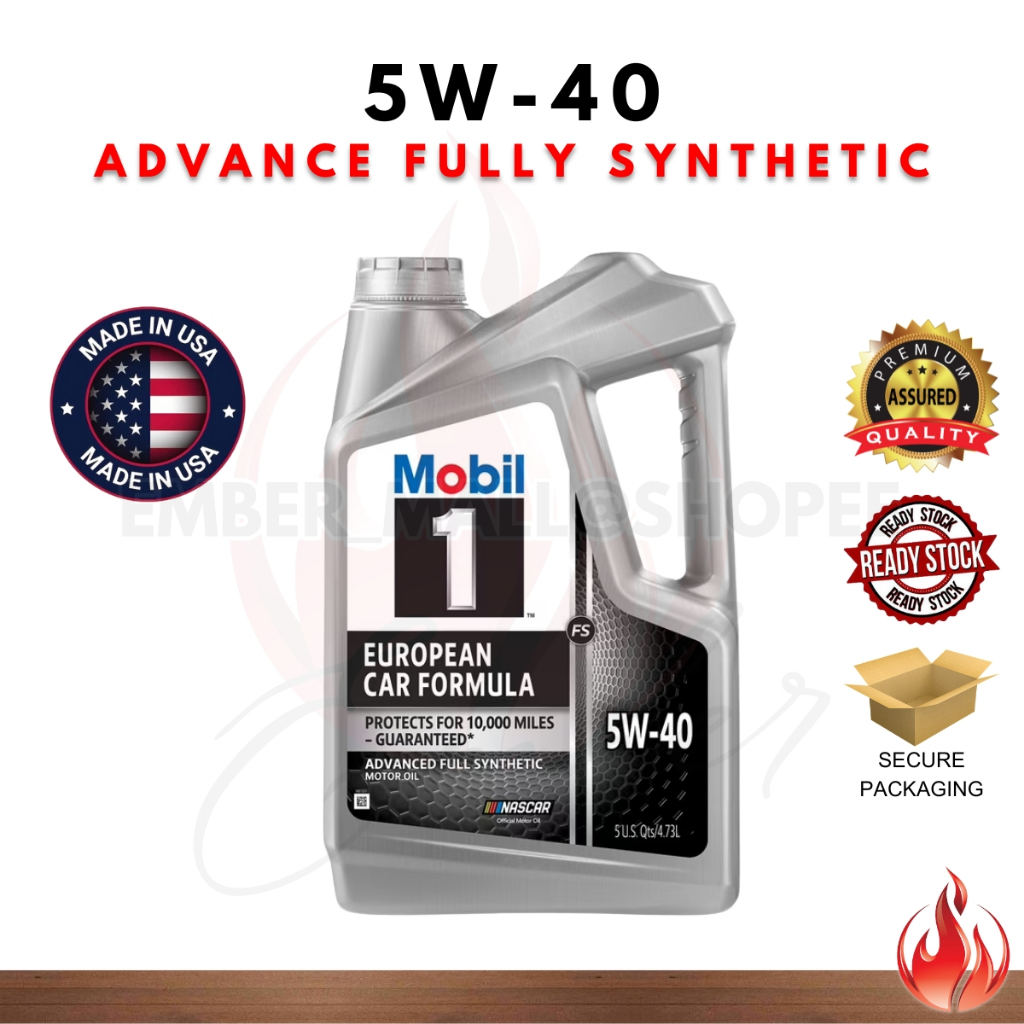 MOBIL 1 CAR FORMULA FS 5W-40 SP Advance Fully Synthetic Engine Oil (4 ...