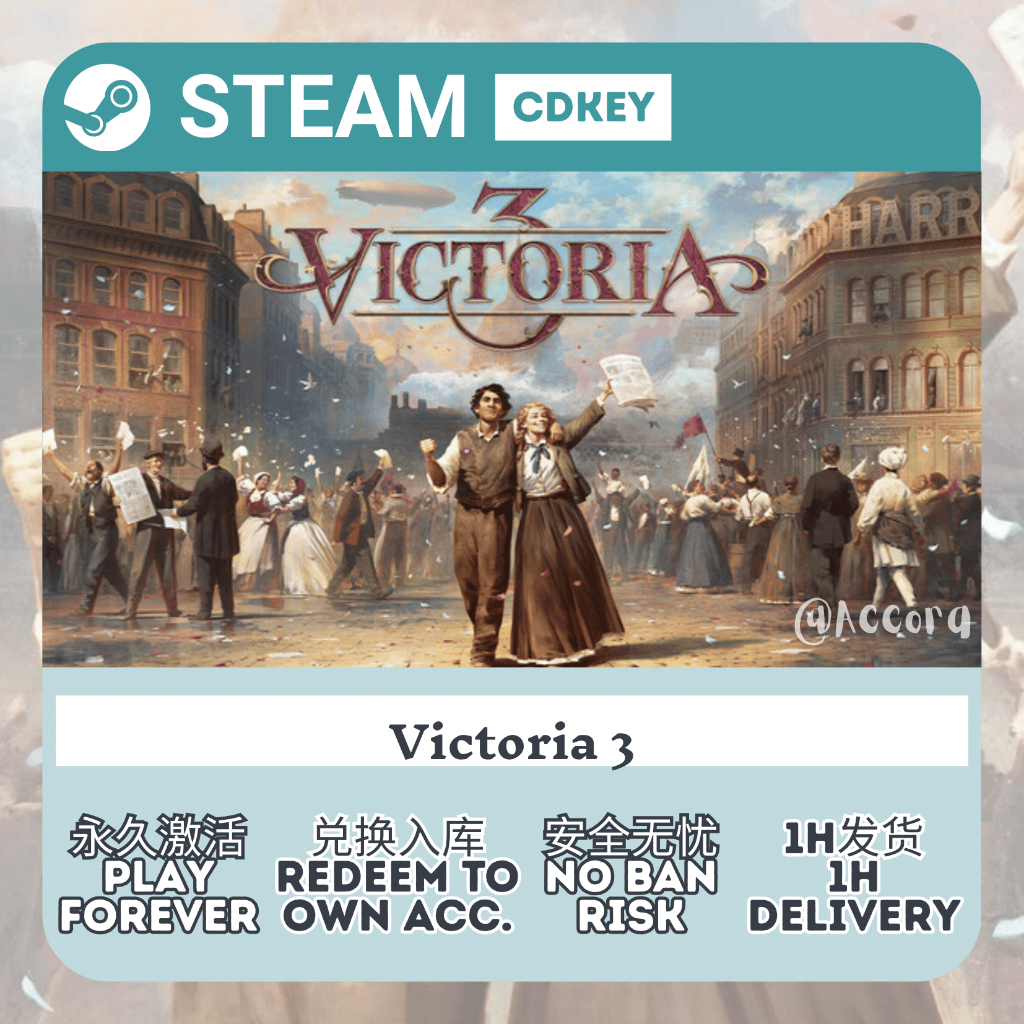 [Steam PC CD KEY] Victoria 3 维多利亚 3 不可联机 No Online Co-op Redeem to ...