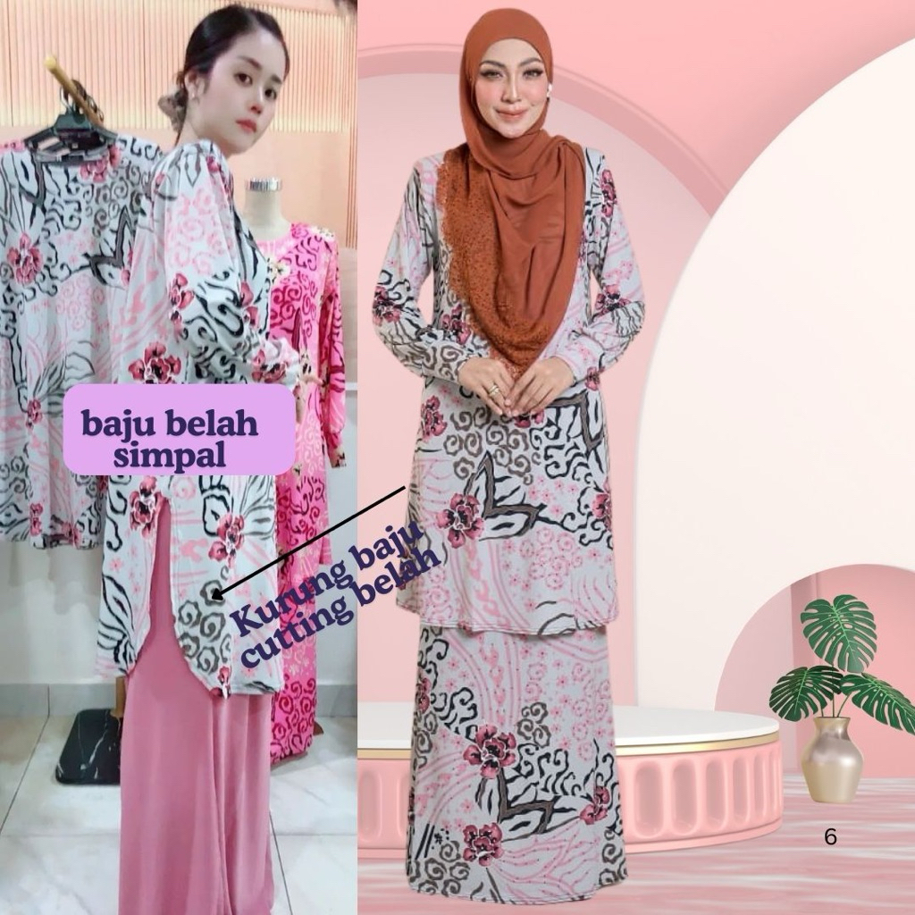 New collection kurung belah tepi lycra korea ironless | Shopee Malaysia