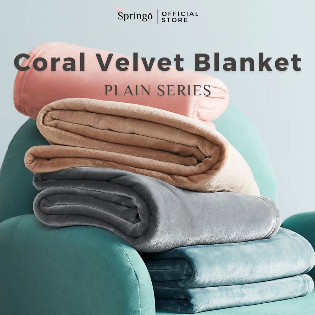 SPRINGO Velvet Cotton Blanket Selimut GEBU Comforter Comfy Furry Sofa ...