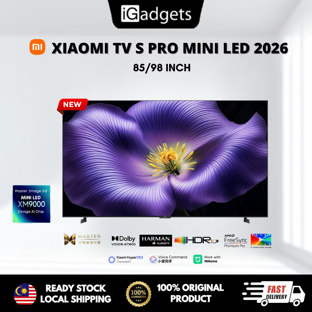 NEW 2026 Xiaomi TV S Pro Mini LED 85"/ 98' |330Hz Android Smart TV 4K ...