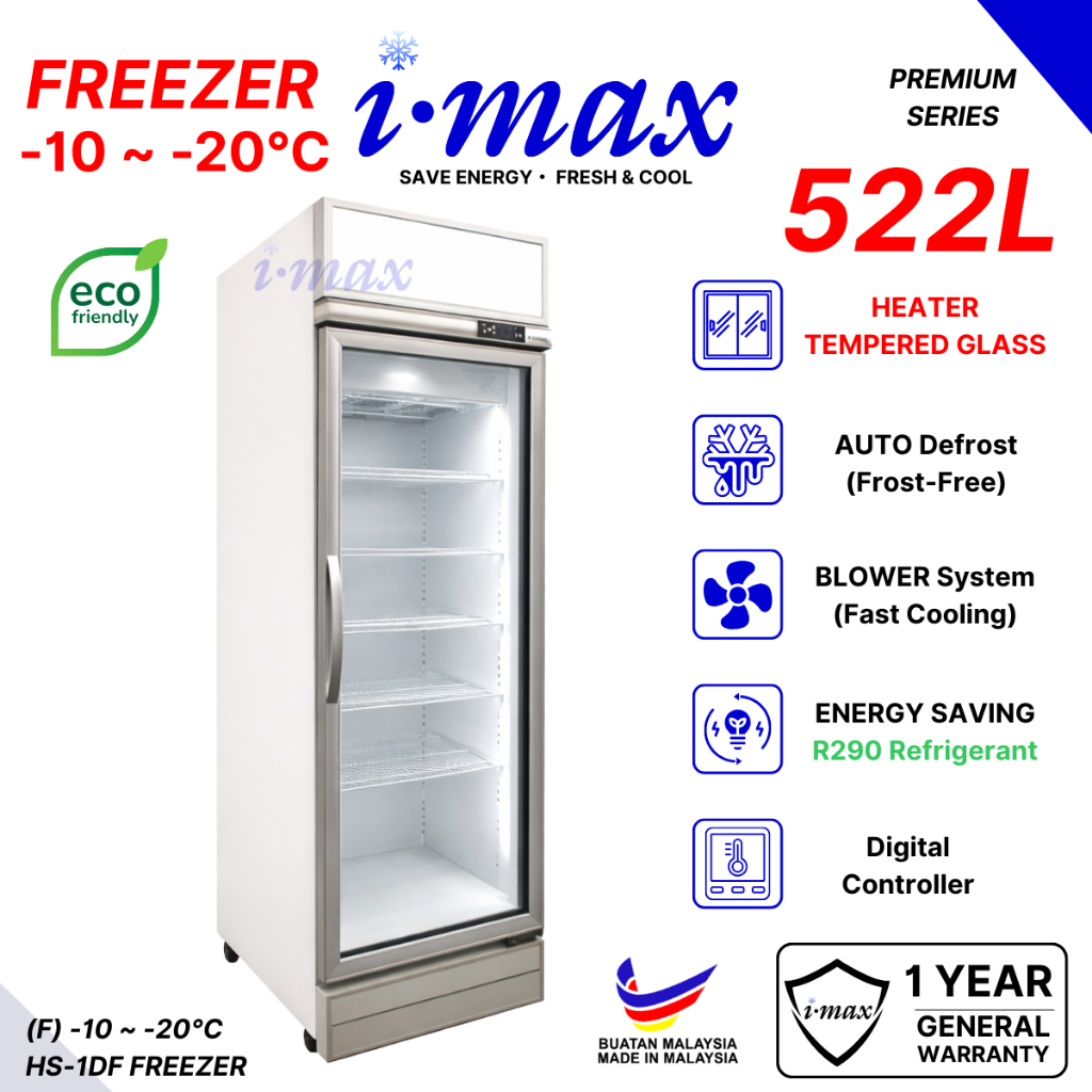 Imax 1 Door Display Freezer with Heater Glass | Upright Freezer l ...