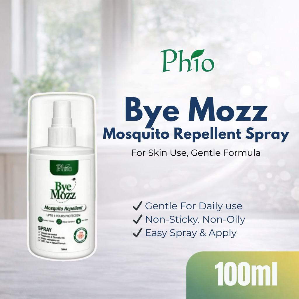 Phio Bye Mozz Mosquito Repellent Spray 100ml | Indoor Outdoor Daily Use ...