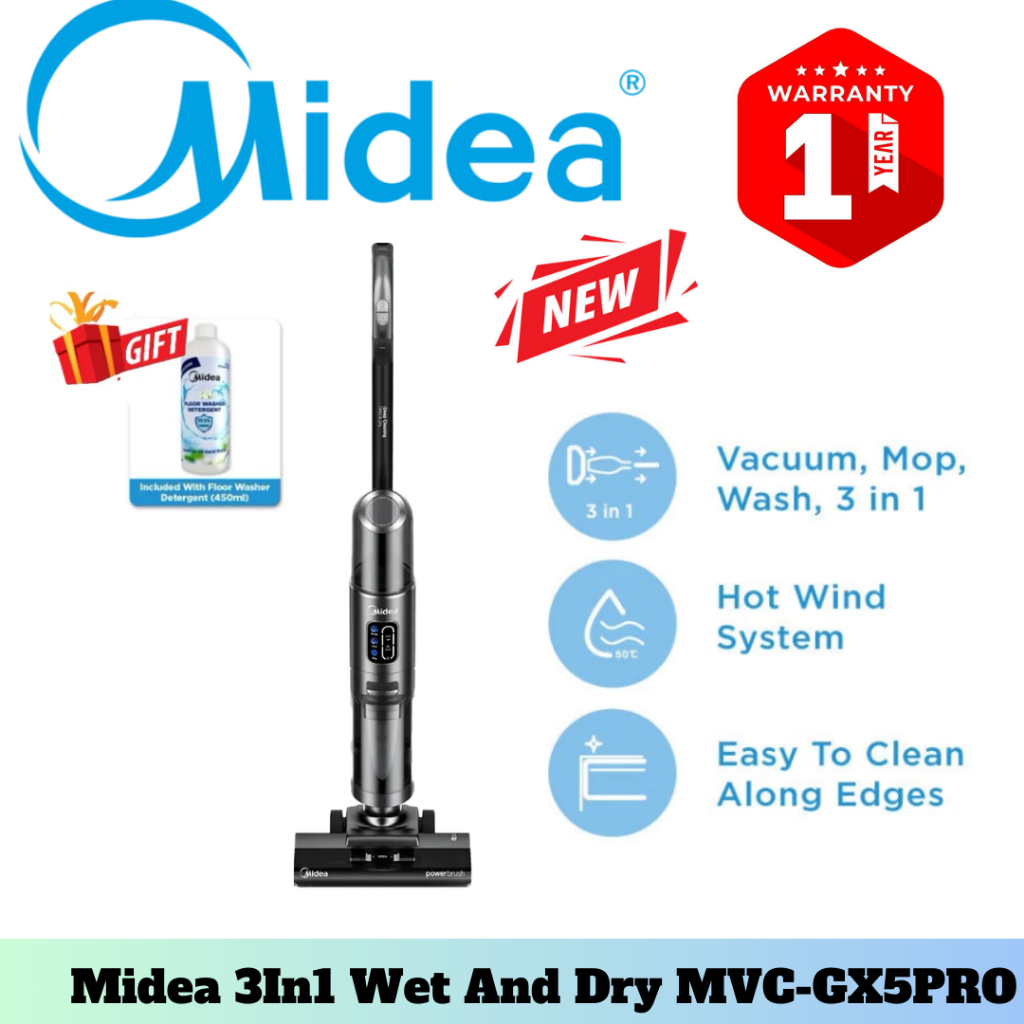 Midea Wet & Dry Cordless Vacuum MVC-GX5PRO | Shopee Malaysia