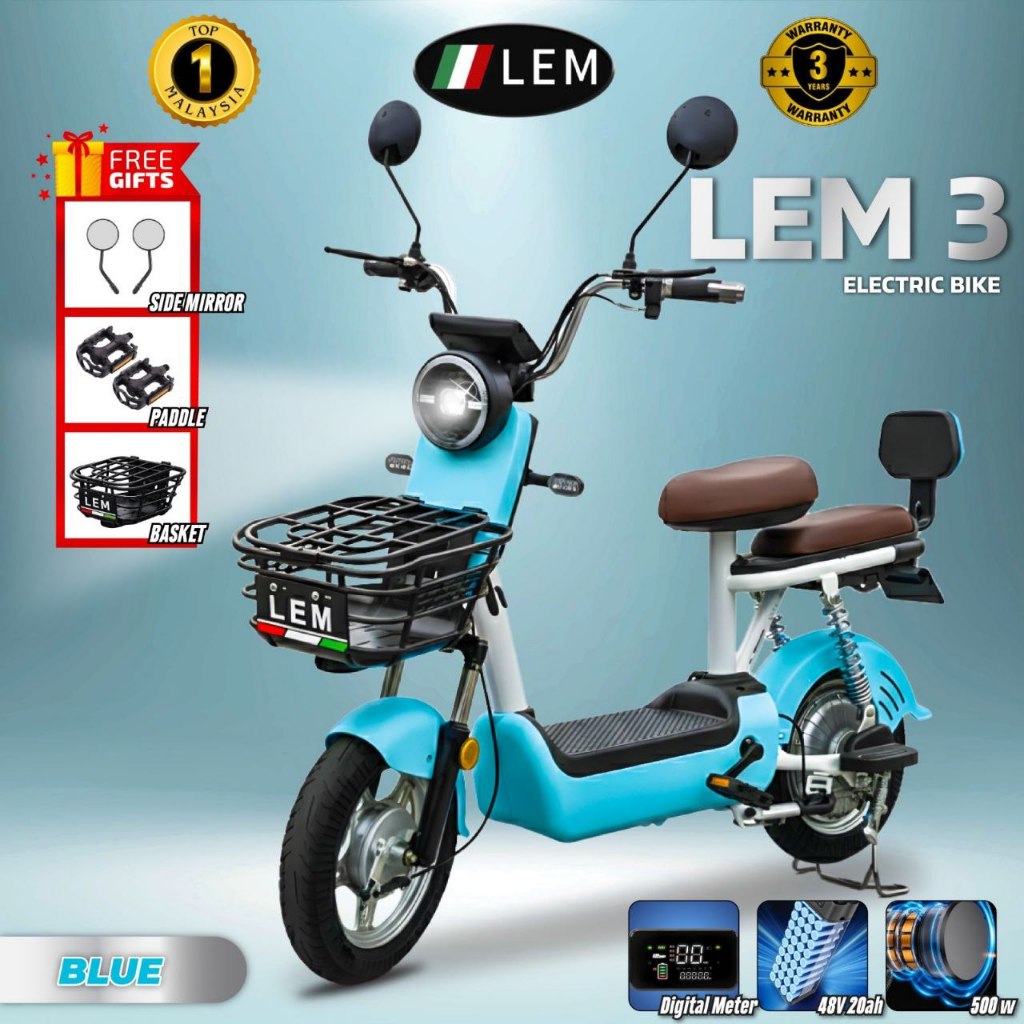 [SIAP PASANG] 2026 ★LEM★ ELEKTRIK BASIKAL 2Seater Electric Bike Kids ...