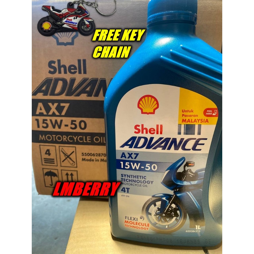 Minyak Moto shell Original 100% Shell ax3 ax7 10W-40 4t shell advance ...