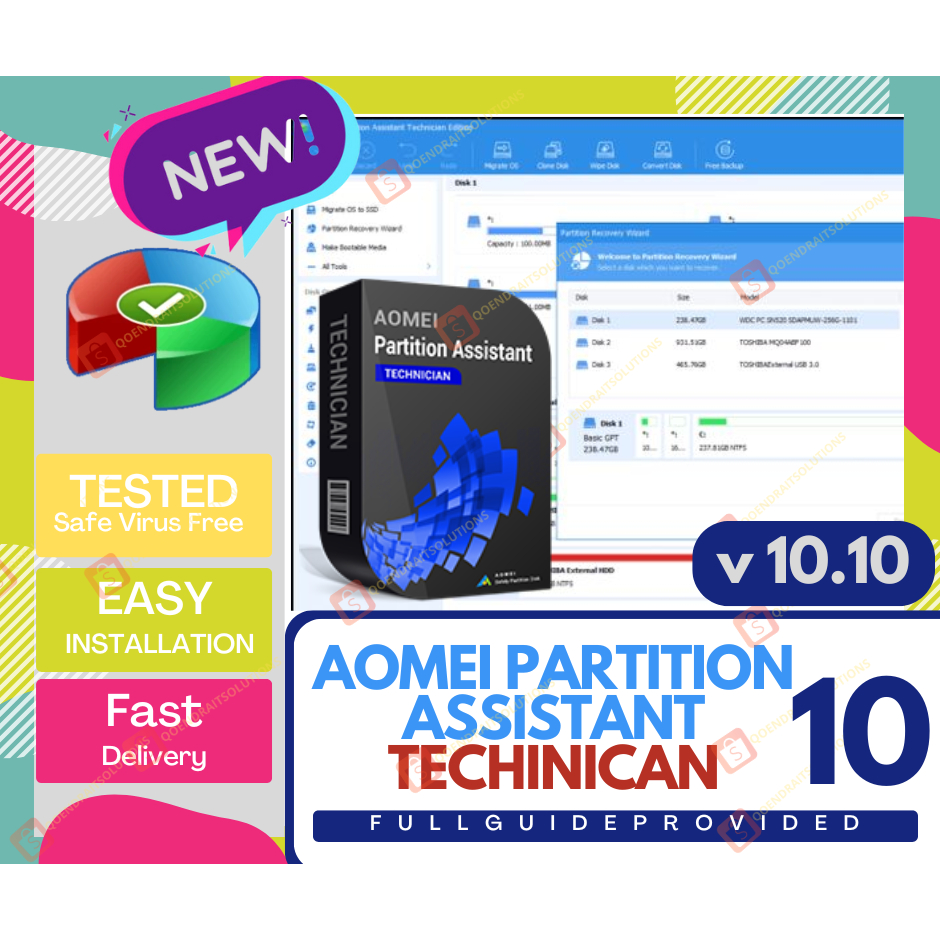 AOMEI Partition Assistant 10 🔥 v10.10 Partition Manager Software ...