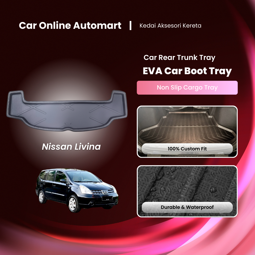 For NISSAN LIVINA 2008 - 2019 EVA Copolymer Car Boot Tray Trunk Tray ...