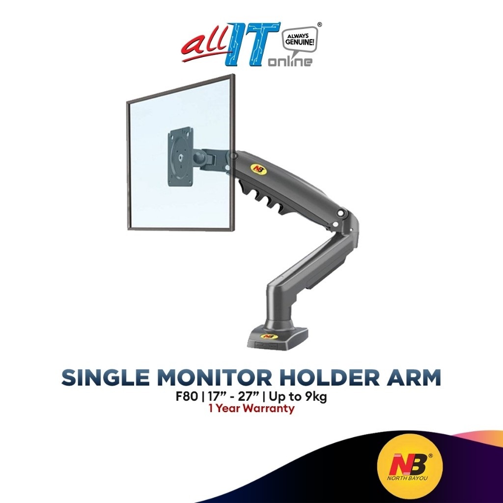 NB North Bayou F80 17 to 27 Inch Gas Strut Monitor Desktop Bracket ...