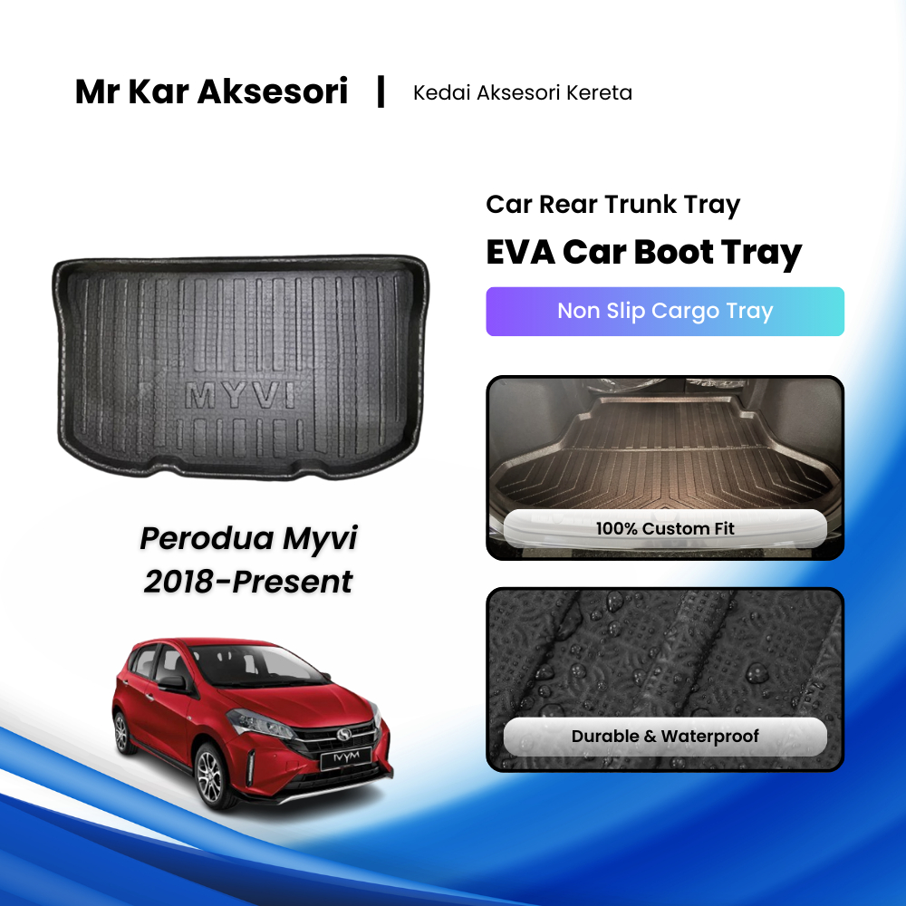 PERODUA MYVI BARU 2018 - NOW EVA Luggage Boot Cargo Trunk Tray | Shopee ...