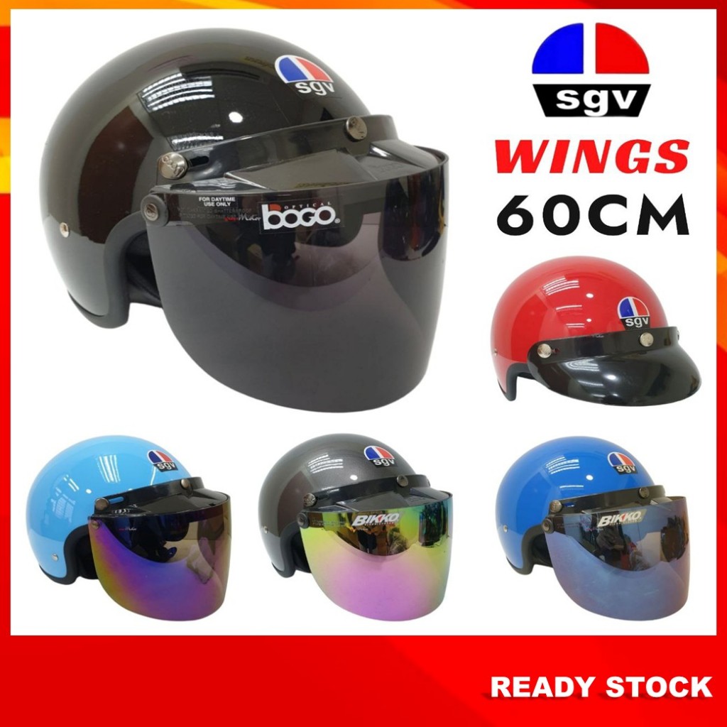 Original SGV Wings Half Helmet Motor 60cm SIRIM With Cap Half Steng ...