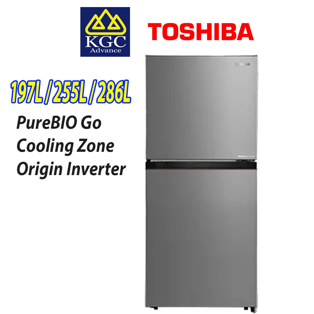 Toshiba 2 Doors Inverter Fridge 197L GR-RT236WE-PMY(57) / 255L GR ...