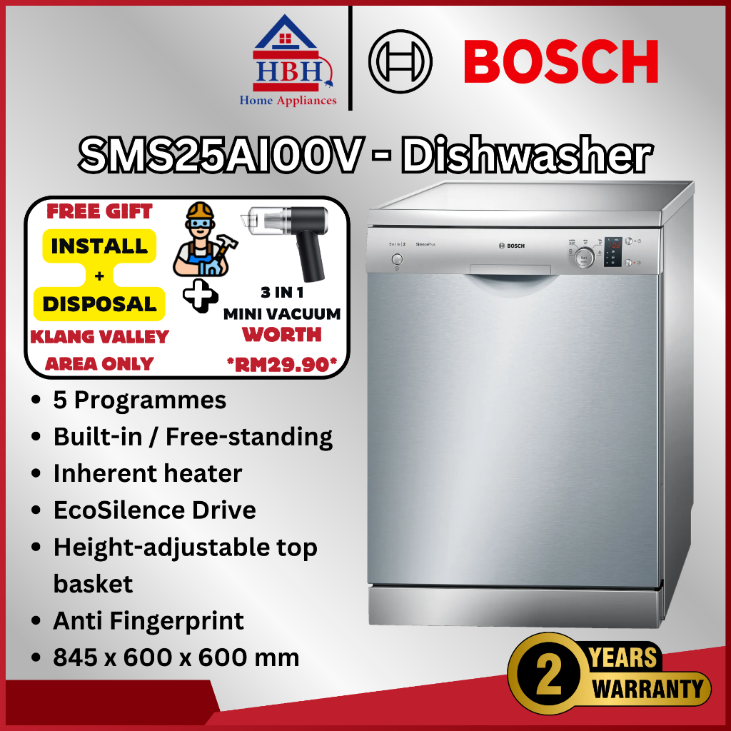 【Free Basic Install】Bosch Series 2 | Mesin Basuh Pinggan | 60 cm ...