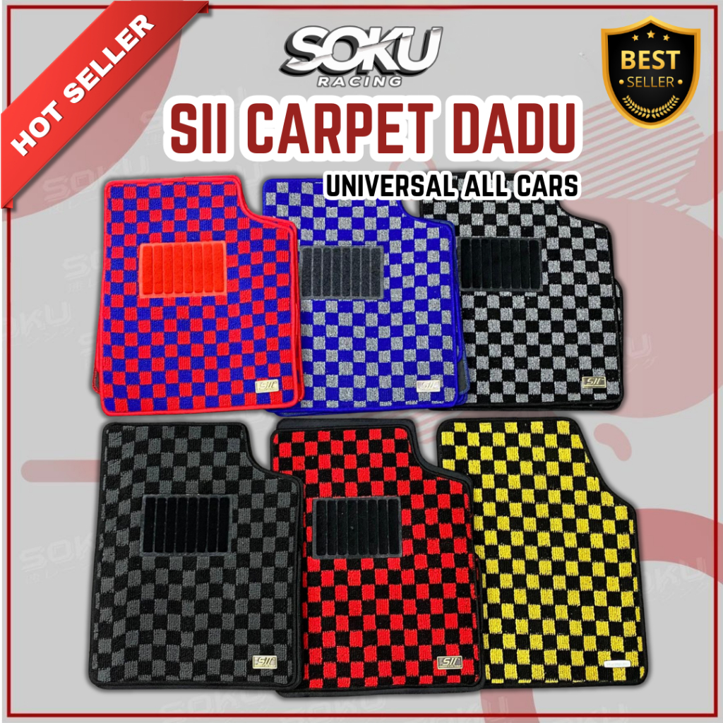 SII Carpet Dadu Thai Tag | Dice Checkmate Car Floor Mat With SII Gold ...
