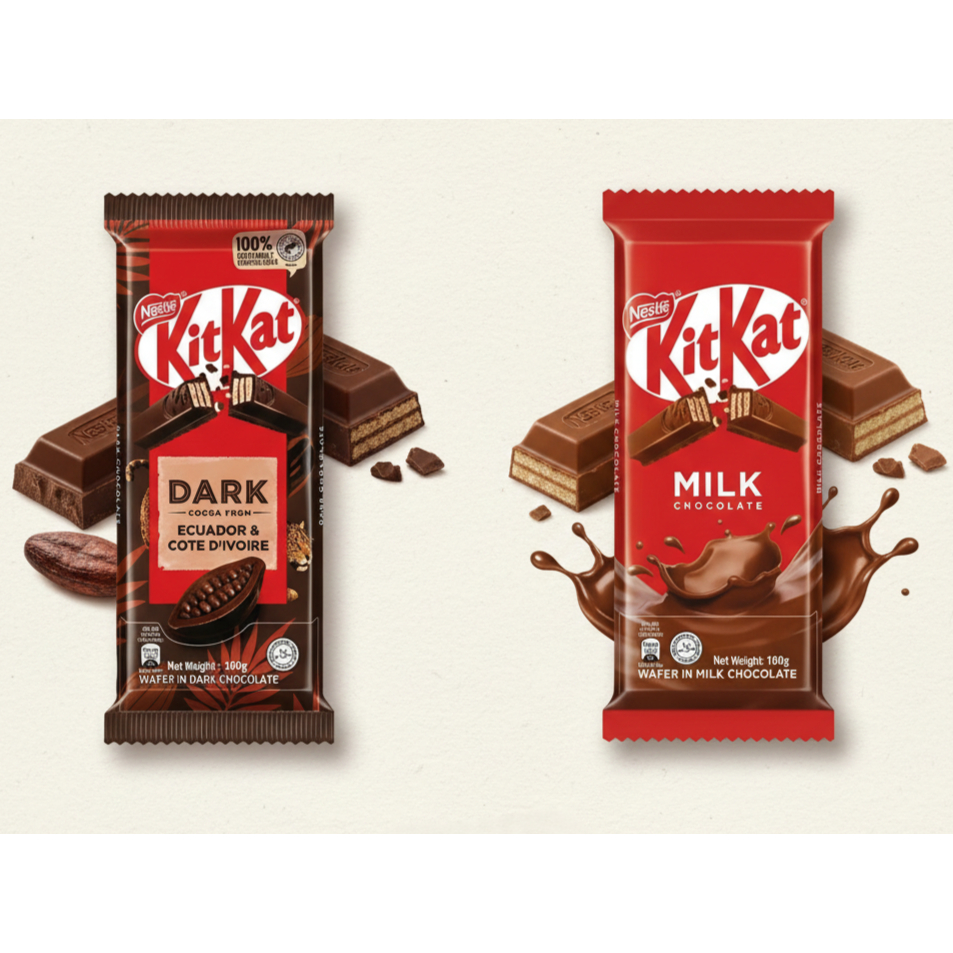 [160G] KIT KAT BLOCK CHOCOLATE (DARK / MILK) NESTLE KITKAT CLASSIC ...