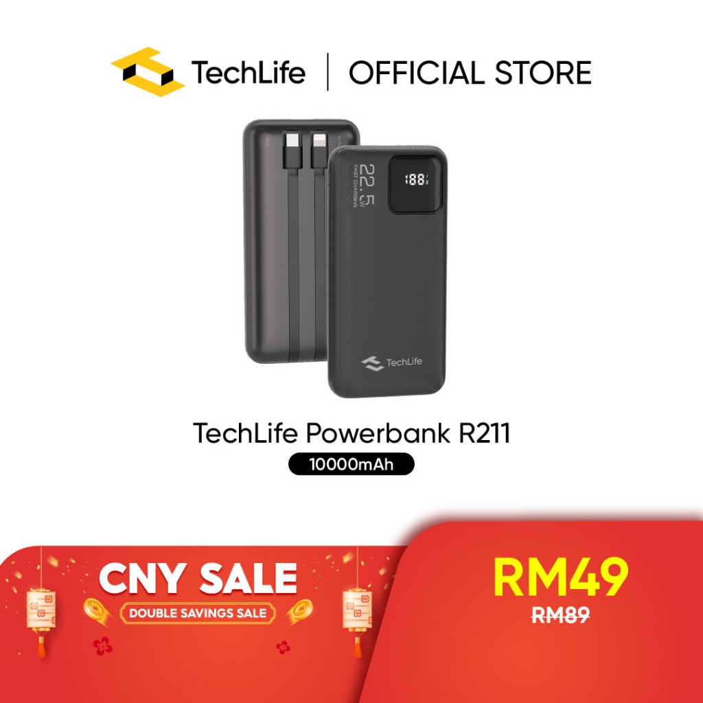 TechLife Power Bank R211 10000mAh - 18W Input Fast Charging | Built-in ...
