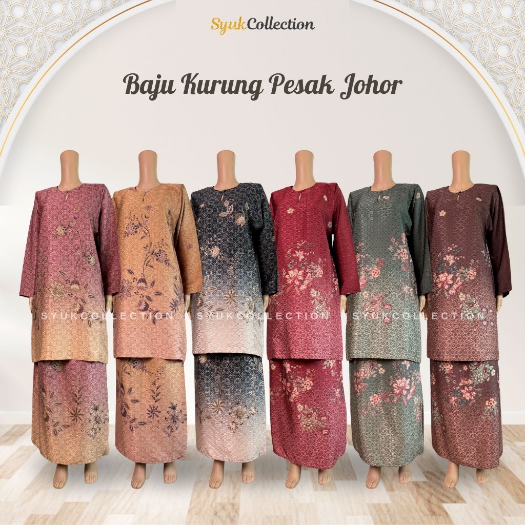 Baju Kurung Pesak Johor Tradisional Kain Susun Tepi Baju Raya 2026 Syuk ...