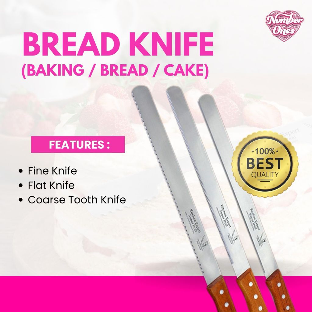 10 and 12 Inch Bread Knife (Baking / Bread / Cake) 蛋糕刀10/12寸 Pisau Kek ...