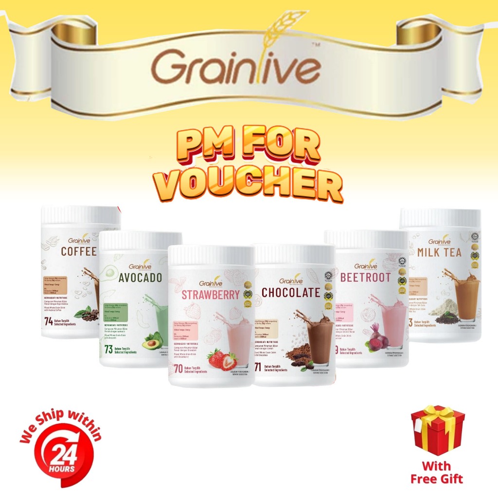 Grainlive Meal replacement Chocolate/Avocado/Beetroot/ Coffee/Milk Tea ...