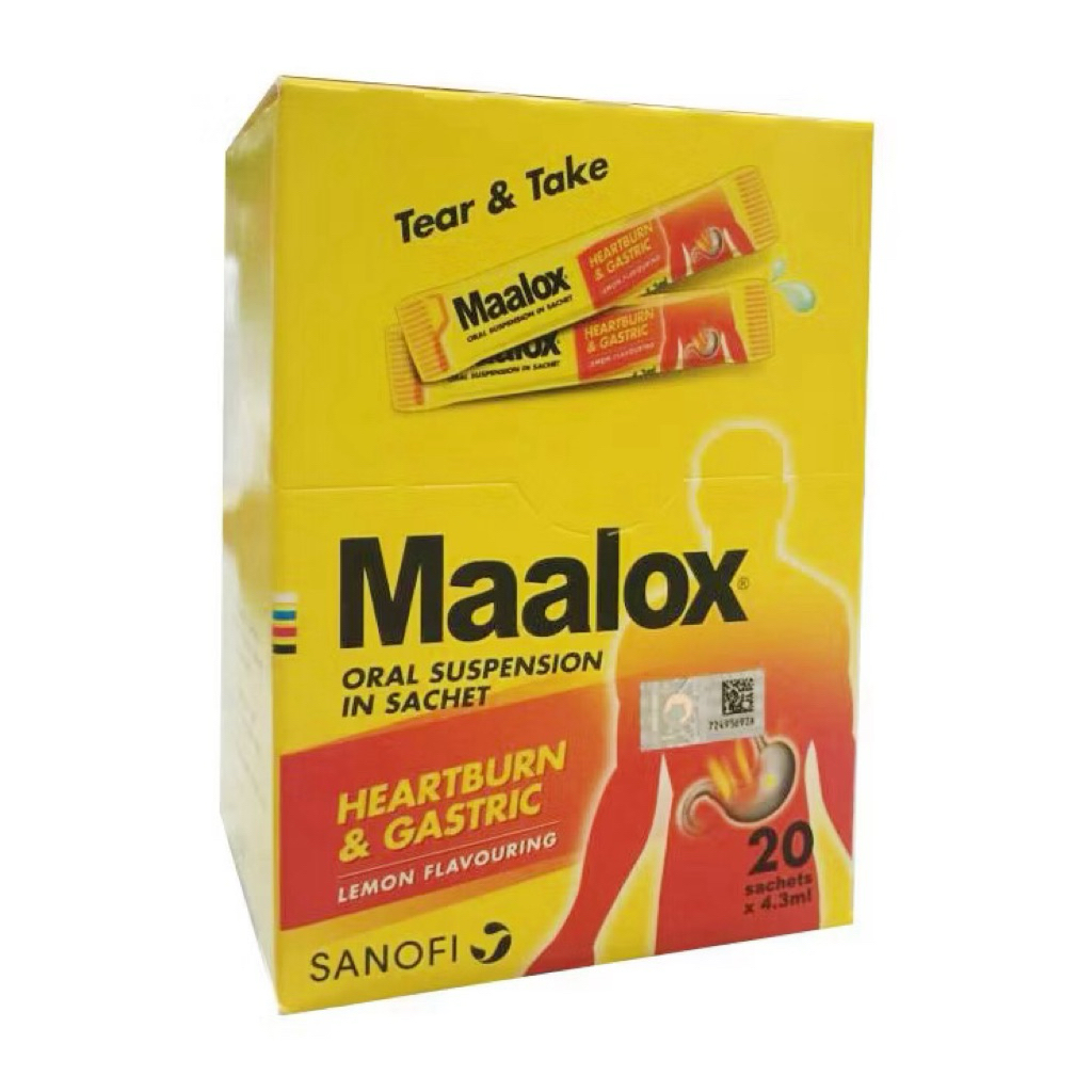 Maalox Oral Suspension Sachets 20s / Maalox Plus Simethicone Tabs 40s ...