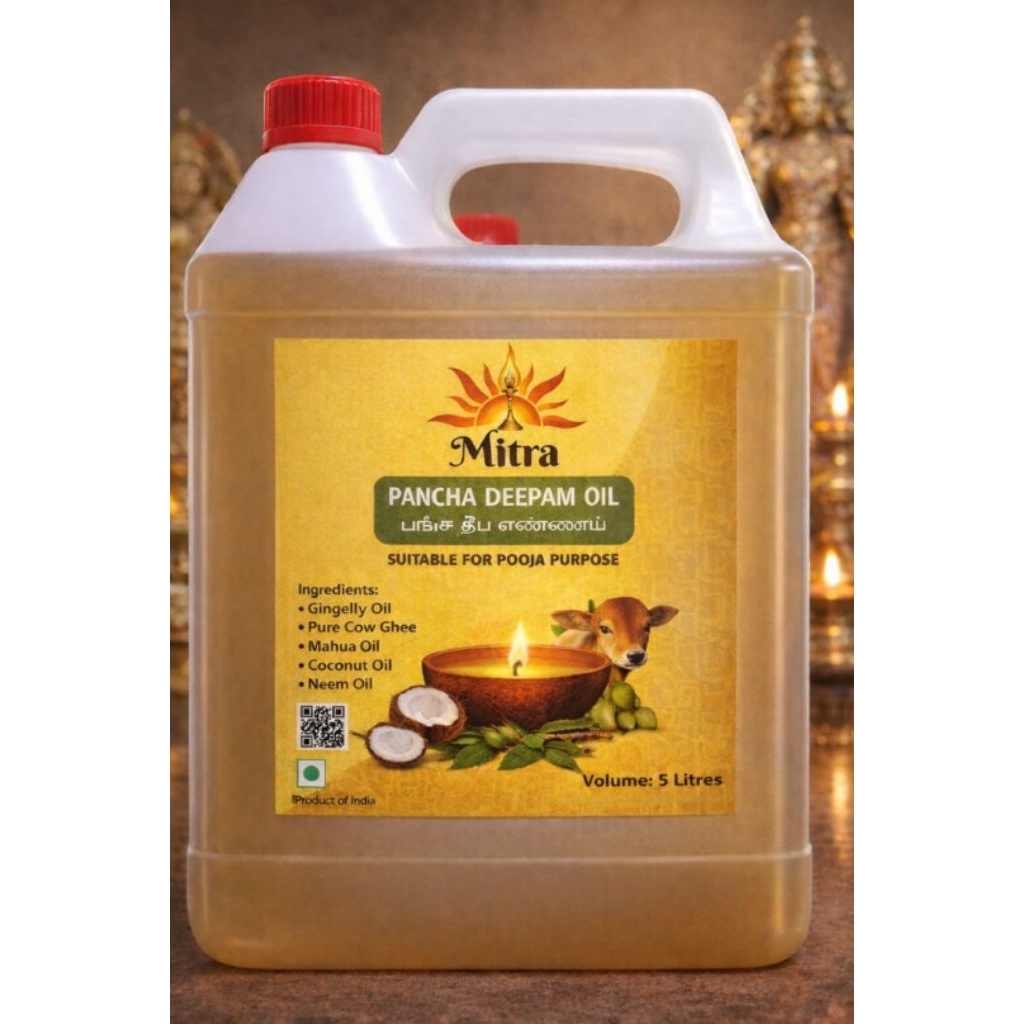 Mitra Pancha Deepam Oil 5 Litre | Pooja oil | Prayer oil | Shopee Malaysia