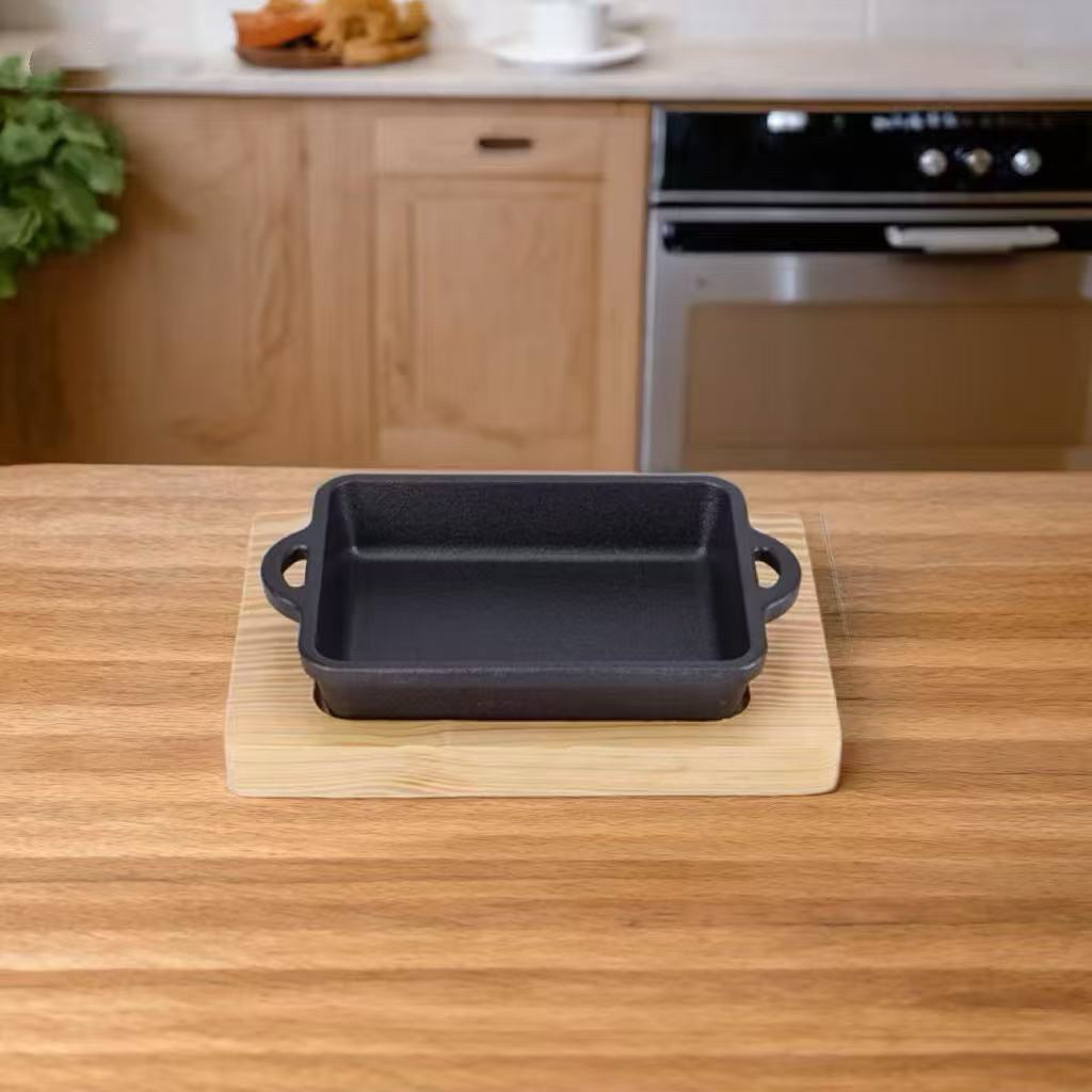 Cast Iron Mini Rectangle Hot Plate Steak Plate | Shopee Malaysia