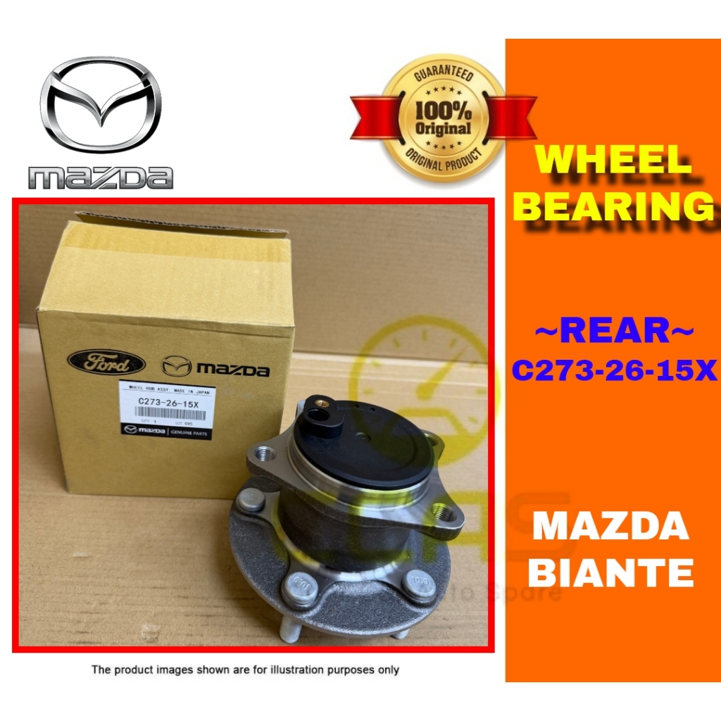 100% ORIGINAL WHEEL BEARING (REAR) MAZDA BIANTE ( C273-26-15X ...