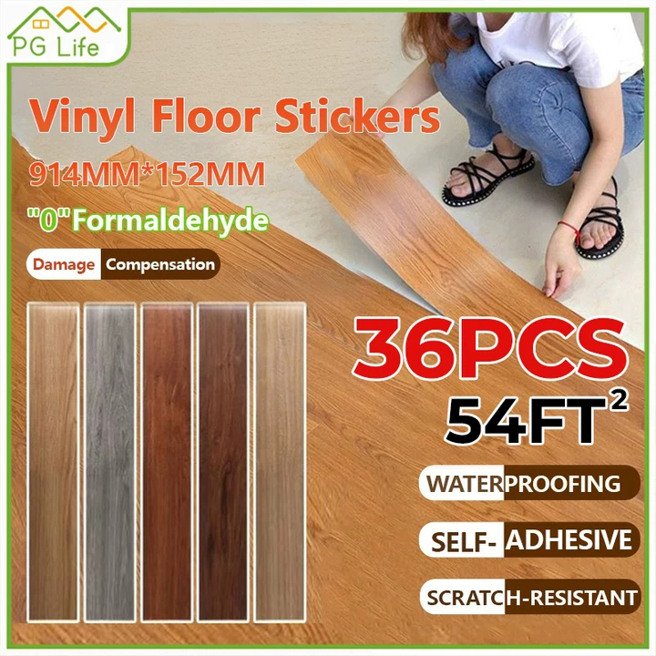 【Same Day Delivery】2MM Vinyl Flooring Lantai Vinyl Pelekat Waterproof ...