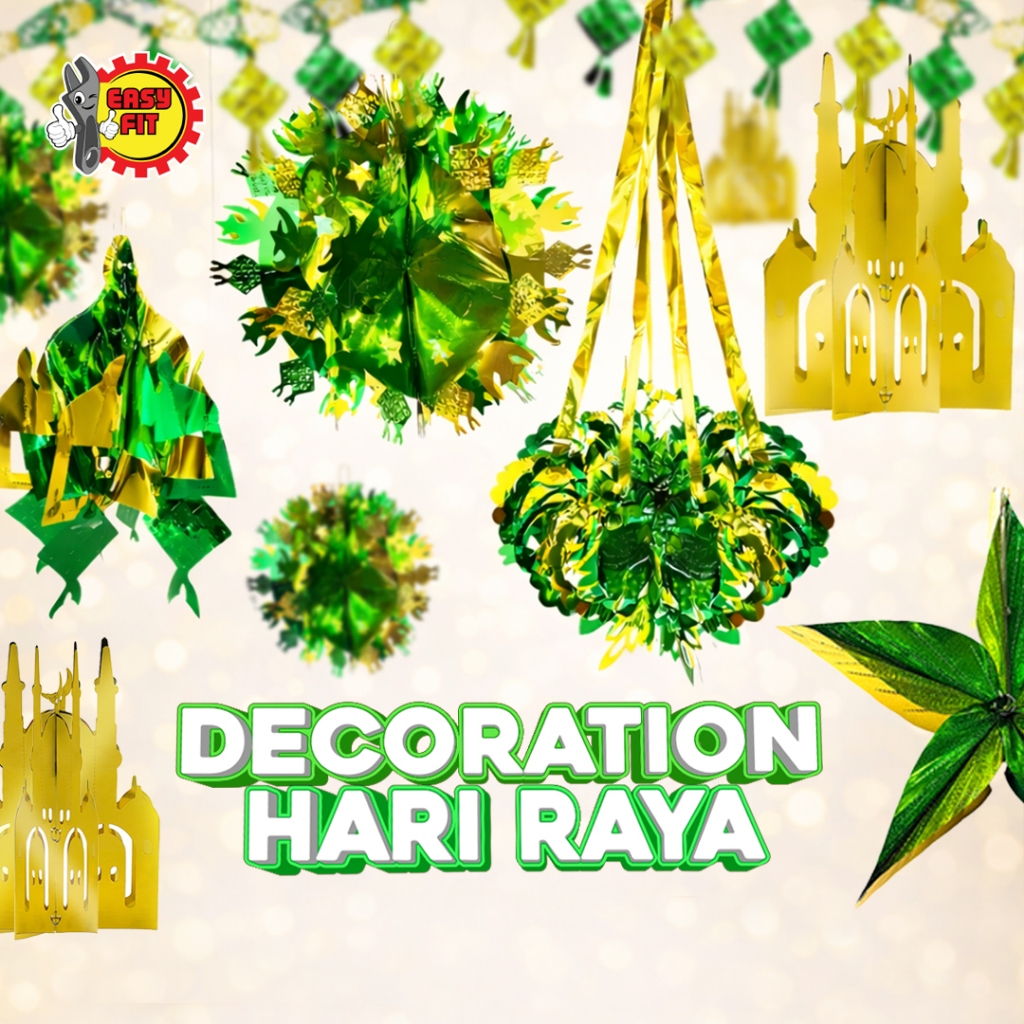 Hari Raya Hanging Tinsel Ceiling Deco Raya Hiasan Dinding (0226 ...