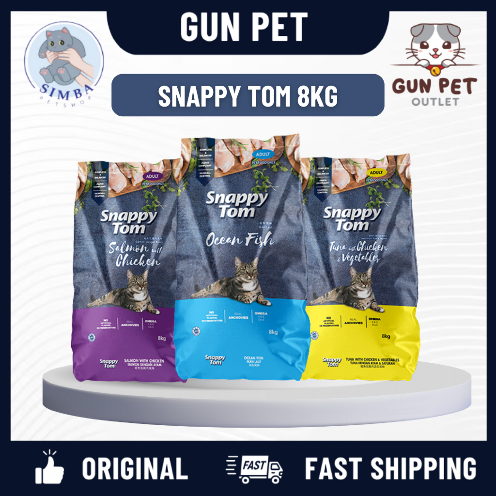 GUN PET Snappy Tom 8kg Cat Dry Food Makanan Kucing Kibbles Kibble Cat ...