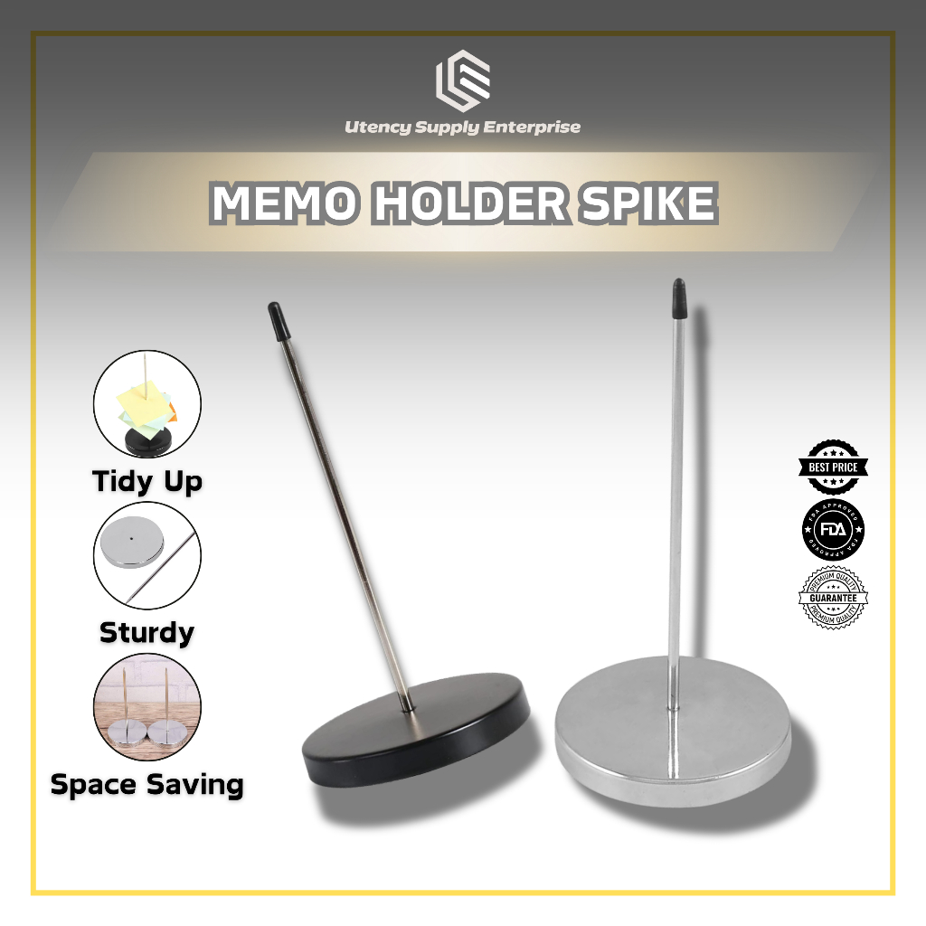 Memo Holder Spike / Paper Spear Receipt Holder / Stainless Steel Note ...