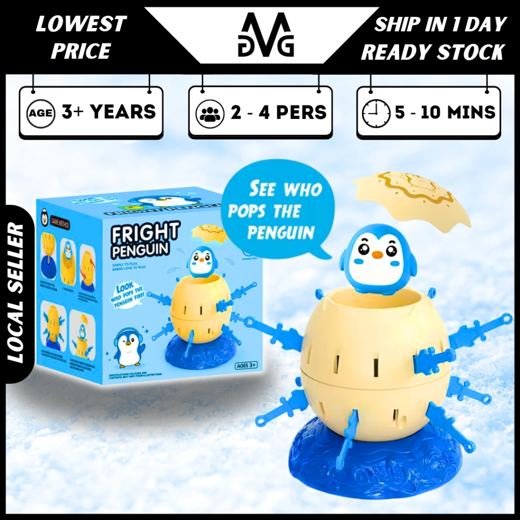 Penguin Barrel Pop-up Toy for Kids Fright Penguin Educational Family ...