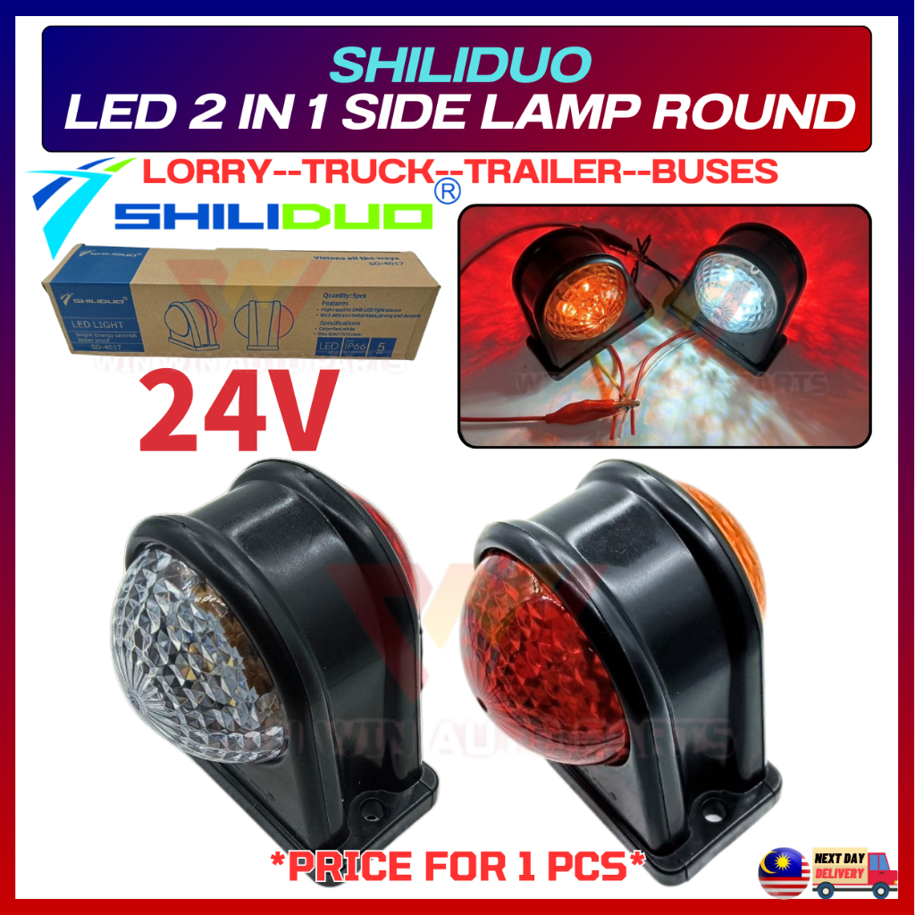 Lampu Tepi SHILIDUO 24V LED Light WaterProof Side Marker Lamp Red/White ...