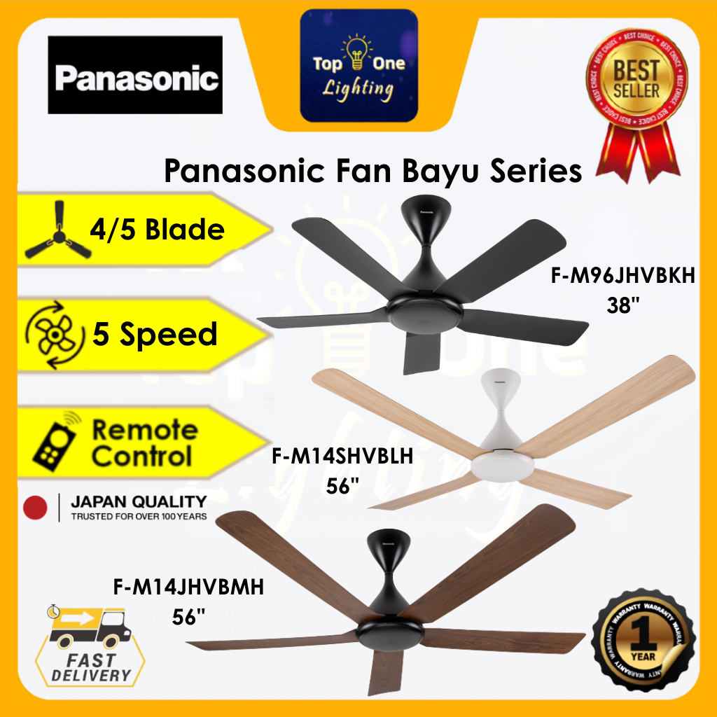 🔥BEST SELLING🔥 Panasonic Fan Bayu 4 /Bayu 5 FM14SH FM14JH 56” 5 Speed ...