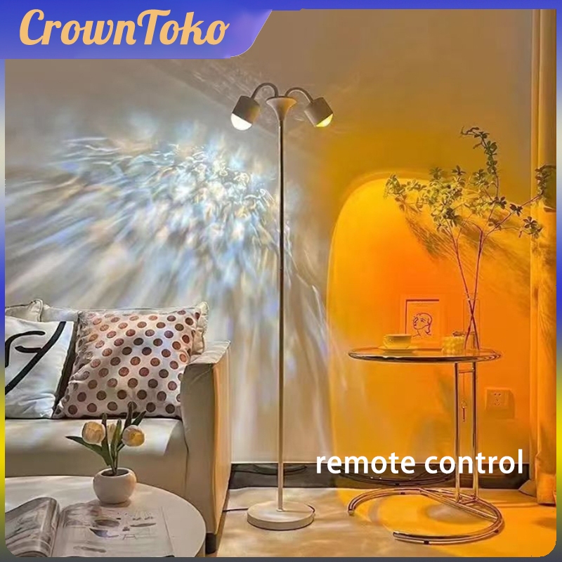 [Two-way light] LED Sunset Projector Floor Lamp 16 colors remote ...