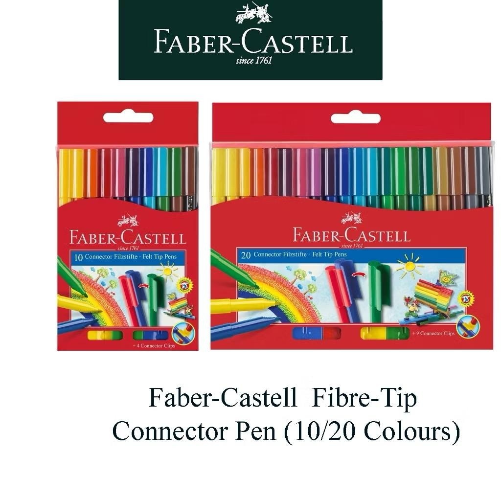 Faber-Castell Fibre-Tip Connector Magic Pen 10/20 Color | Shopee Malaysia