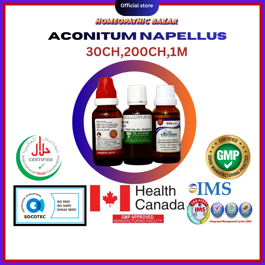 nu Aconitum NAP 30CH 200ch 1m homeopathic dillution | Shopee Malaysia