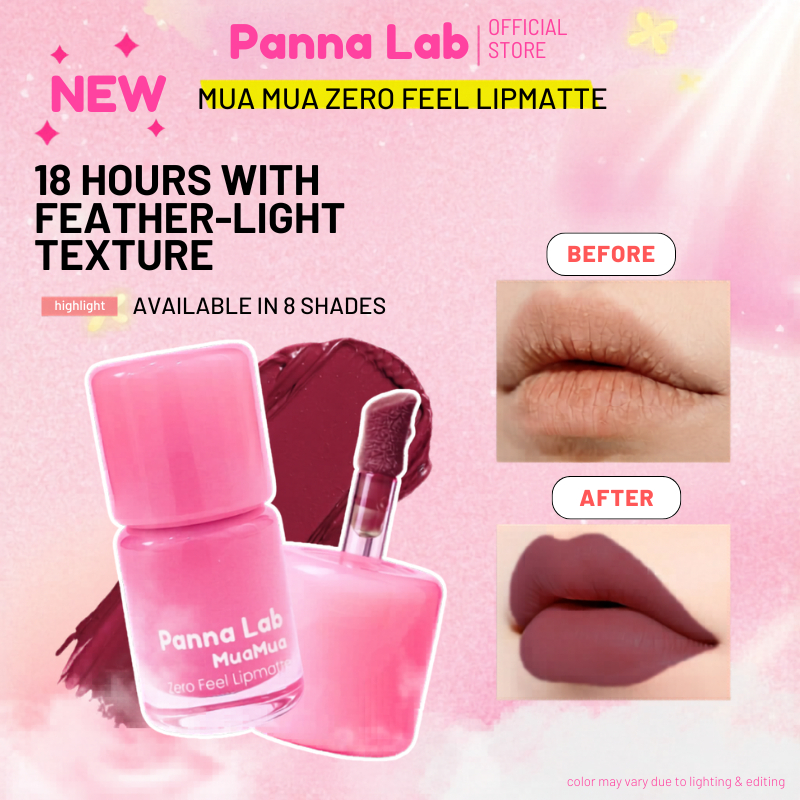 Panna Lab Mua Mua Lip Matte | 18H Feather Light Texture | Superfood Oil ...
