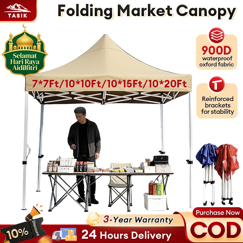 【WTHB】Night Market Canopy（Full Set）Khemah 10x10 Heavy Duty Folding ...