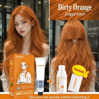 Buy 100ml and get 100ml free No-mix at-home hair Dirty Orange plant ...