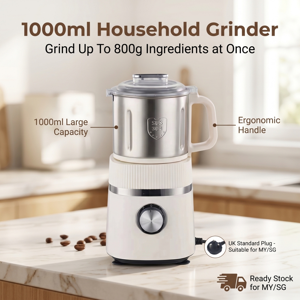 ADOM Electric Wet Dry Coffee Mill Spice Bean Stainless Steel Commercial ...