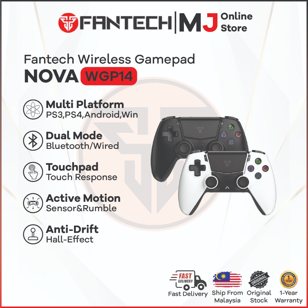 Fantech WGP14 Nova / WGP14V2 Nova Pro Wireless Multi-Platform Gamepad ...