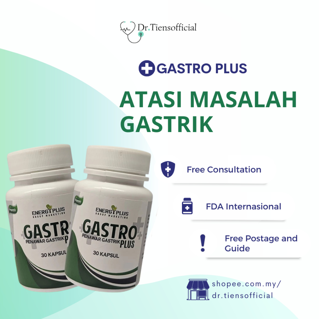 ORIGINAL GASTRO PLUS-UBAT GASTRIK GERD / GASTRIK / KEMBUNG PERUT / PIL ...