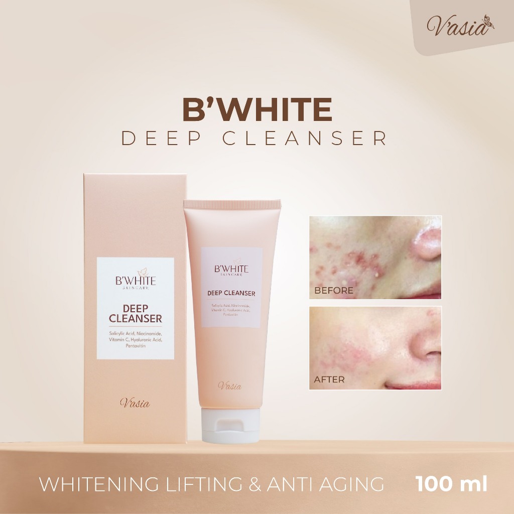 V'ASIA B'WHITE DEEP CLEANSER- Mengandungi Salicylic Acid, Niacinamide ...