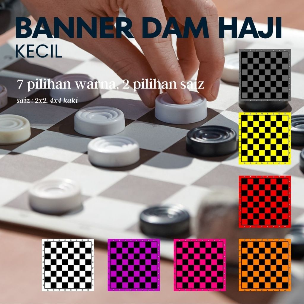 DAM HAJI / Dam Haji Saiz Kecil & Sederhana / Papan Catur / Checker ...