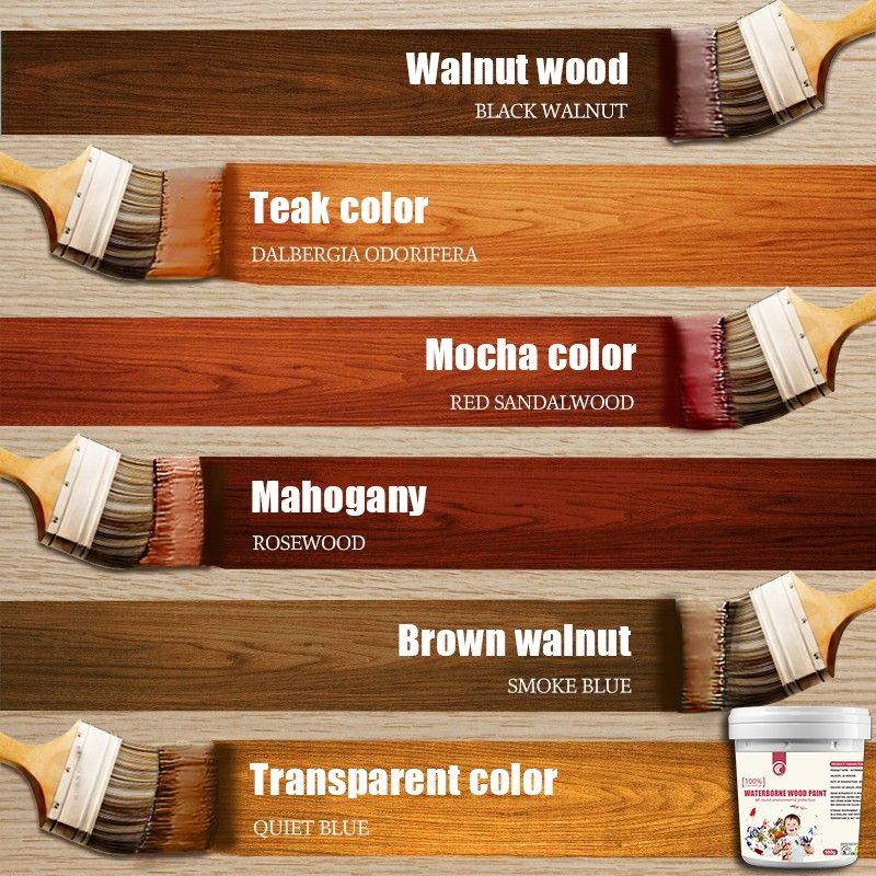 【24 hour shipping】cat kayu waterproof 2L wood paint kilat matte rumah ...
