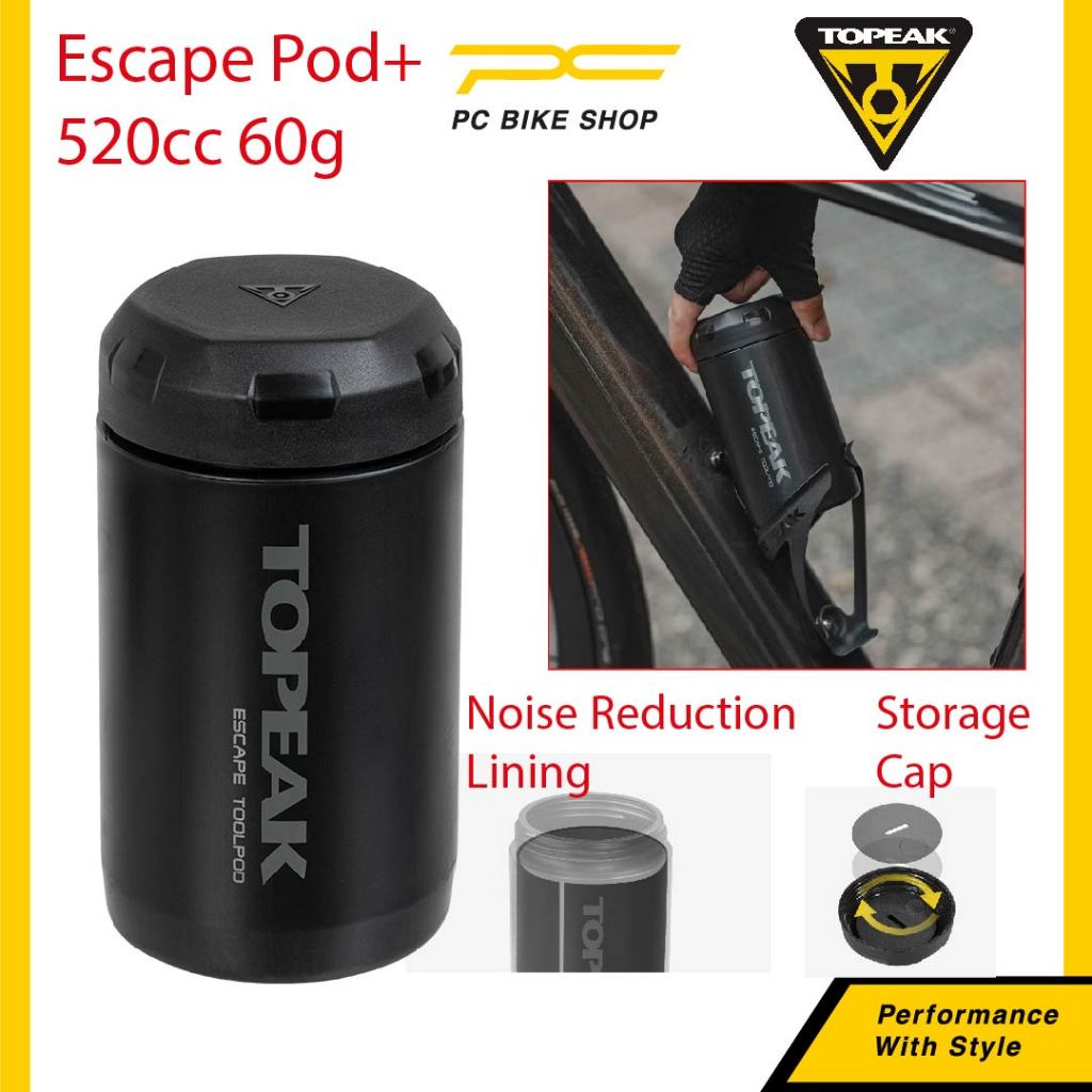 Topeak ESCAPE POD+ Cycling Bicycle Tool Storage Tube Storage Water ...