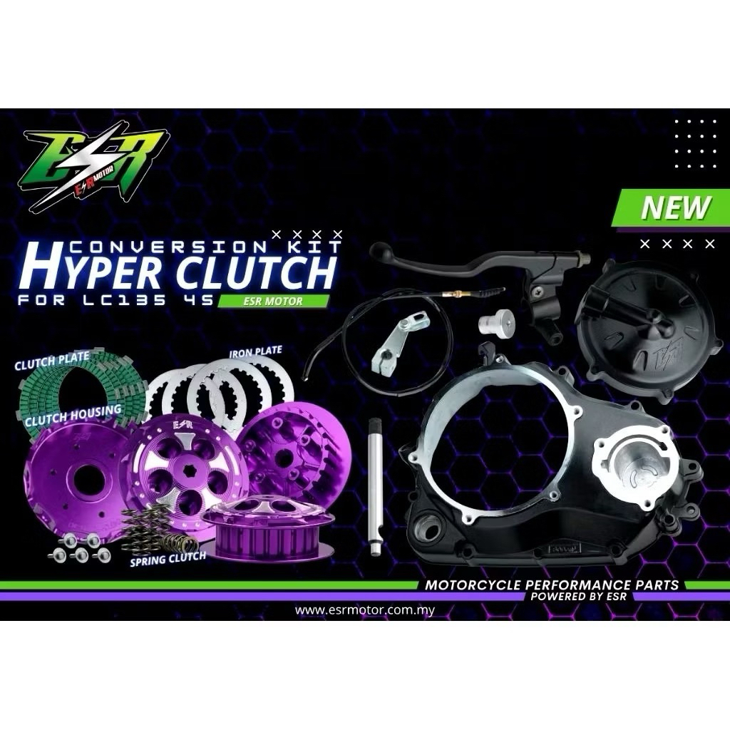 ESR MOTOR HYPER CLUTCH CONVERSION KIT Y15 Y16 & LC4S 6 PLATE Y15ZR ...