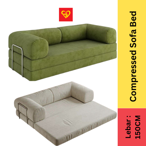 【150CM】Compressed sofa bed lazy sofa bed chair single sofa bed foldable ...